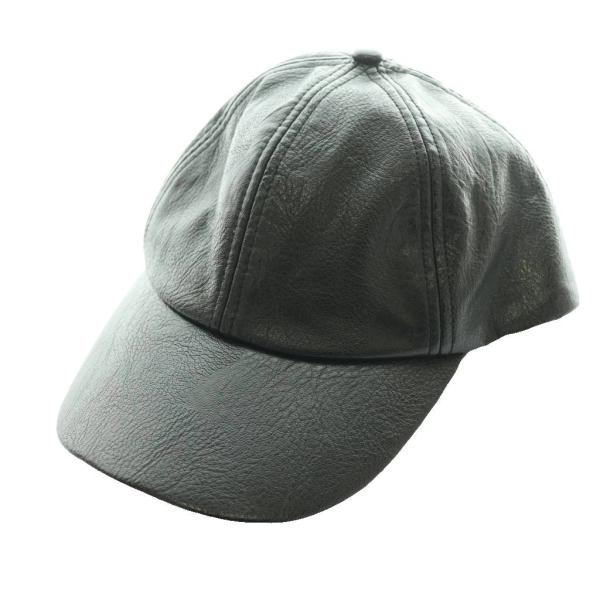 ワイエス WYETH フェイクレザーキャップ 帽子 黒 ブラック /SS ■OS レディース【表記サイズ】ケアタグ欠損のため確認できず【実寸サイズ】つば：約7.3cm　頭周り：約56.5-63.5cm　　【素材】フェイクレザー【色】黒 ブラ...
