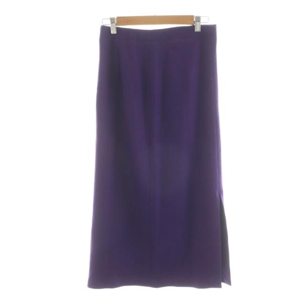 ジャーナルスタンダードレサージュ journal standard L'essage 22AW LUMINARY ウールスカート ロング タイト 38 紫 パープル /RR【ブランド】ジャーナルスタンダードレサージュ journal sta...