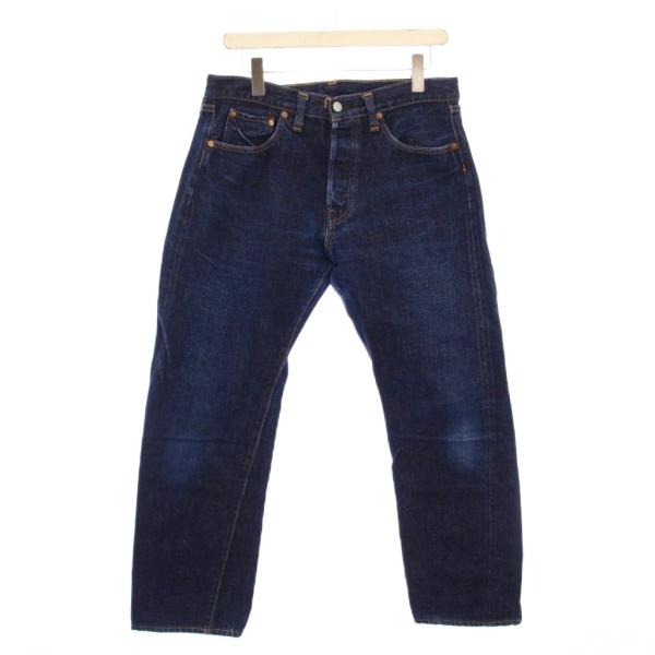 ドゥニーム DENIME デニムパンツ ジーンズ ボタンフライ ロゴパッチ ワンカラー W33 インディゴ /BB メンズ【ブランド】ドゥニーム DENIME【表記サイズ】W33【実寸サイズ】ウエスト：80cm　もも幅：30cm　裾幅：19...