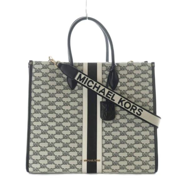 マイケルコース MIRELLA ミレラ NSトートバッグ 2way ショルダー ライトグレー 黒 ブラック 白 ホワイト 35T2G7ZT3 /RI ■OS【ブランド】マイケルコース MICHAEL KORS【実寸サイズ】持ち手の長さ：41...