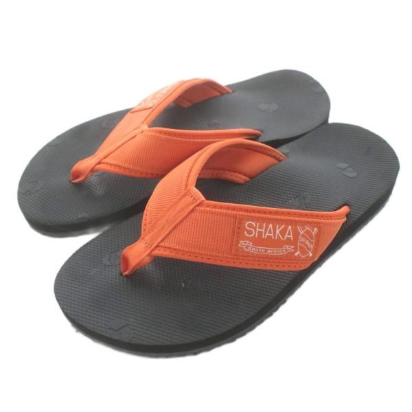 シャカ SHAKA CANCUN ビーサン カンクン サンダル トング 黒 ブラック オレンジ /KU レディース【表記サイズ】サイズ表記なし(実寸サイズをご参考ください。)【実寸サイズ】最大幅：10cm　アウトソール：24.5cm　　【色...