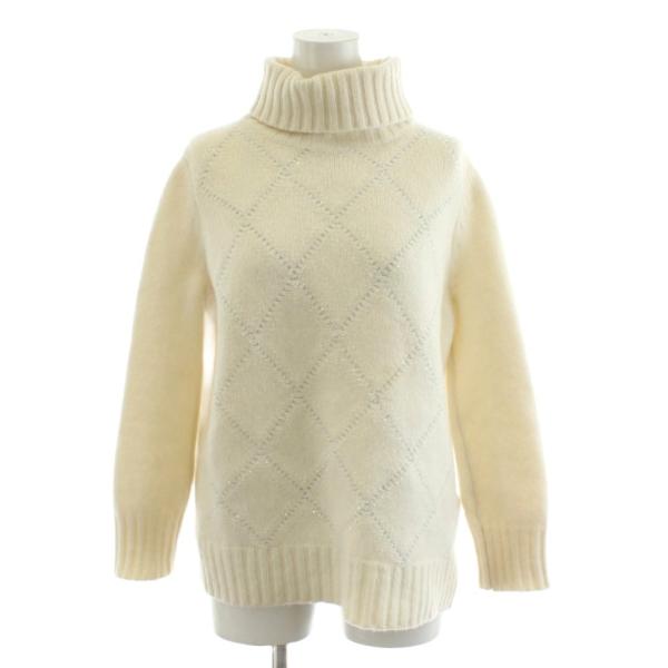 カングラ Kangra ニット セーター タートルネック スパンコール 40 白 ホワイト /AN29 レディース【ブランド】カングラ Kangra【表記サイズ】40【実寸サイズ】肩幅：約36.5cm　身幅：約47cm　着丈：約56cm　袖...