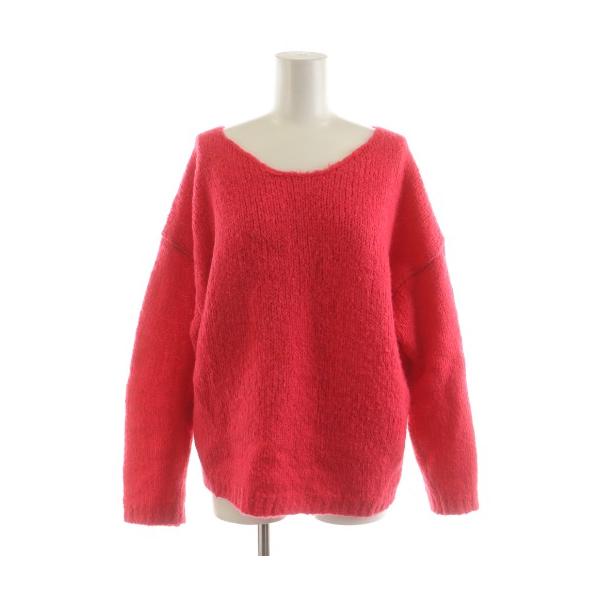 アダムエロペ Adam et Rope' ニット セーター 長袖 モヘヤ混 F ピンク /AN23 レディース【ブランド】アダムエロペ Adam et Rope'【表記サイズ】F【実寸サイズ】身幅：約56cm　着丈：約53cm　ゆき丈：約7...