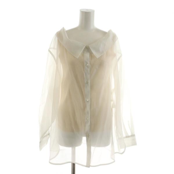 フレイアイディー FRAY I.D 23AW シャツレイヤードスクエアーニット ブラウス 長袖 ノースリーブ F 白 ホワイト ベージュ /RR【ブランド】フレイアイディー FRAY I.D【表記サイズ】F【実寸サイズ】肩幅：52cm　身幅...