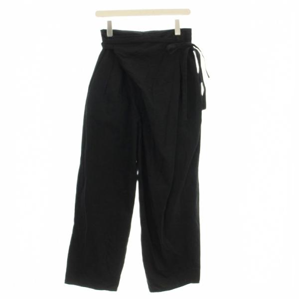 スティーブンアラン Steven Alan ラップパンツ ハイウエスト ワイド パンツ M 黒 ブラック 8214-2-990798【ブランド】スティーブンアラン Steven Alan【表記サイズ】M【実寸サイズ】ウエスト：70cm　もも...