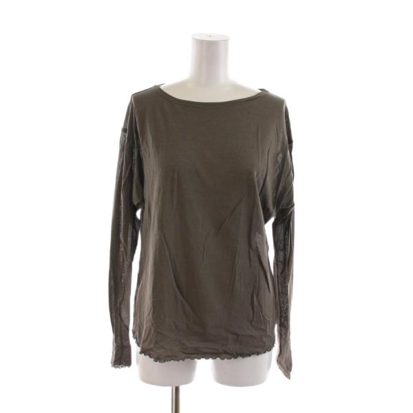 ハウント HAUNT カットソー Tシャツ 長袖 F 茶 ブラウン シアー /RR レディース【表記サイズ】F【実寸サイズ】肩幅：42cm　身幅：42cm　着丈：51cm　袖丈：48cm　　【素材】綿【色】茶 ブラウン【状態】使用感が少なく...