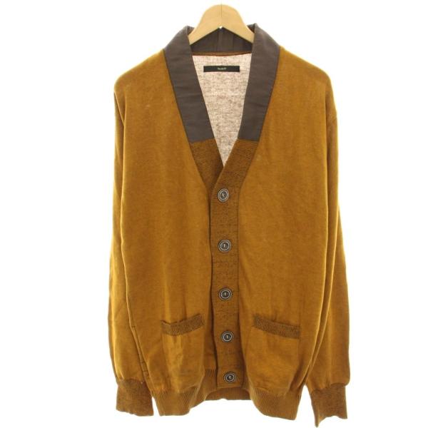 バルデ77 Varde77 ニットカーディガン 1 茶 ブラウン 長袖 Vネック 切替 /HN メンズ【ブランド】バルデ77 Varde77【表記サイズ】1【実寸サイズ】身幅：49cm　着丈：75cm　ゆき丈：90cm　　【素材】綿【色】茶...