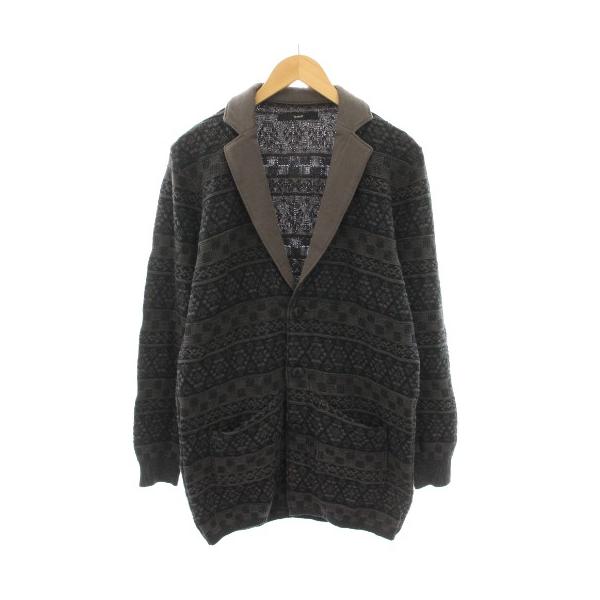 バルデ77 Varde77 バリアスパターンズジャカードニットコート ニットカーディガン アウター 総柄 1 グレー VR17AW-RN-CO01 メンズ【ブランド】バルデ77 Varde77【表記サイズ】1【実寸サイズ】肩幅：約45cm　...