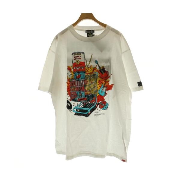 未使用品 ローリングクレイドル ロリクレ Rolling Cradle Tシャツ 半袖 プリント XXL 白 ホワイト /SS ■OS メンズ【ブランド】ローリングクレイドル ロリクレ Rolling Cradle【表記サイズ】XXL【実寸...
