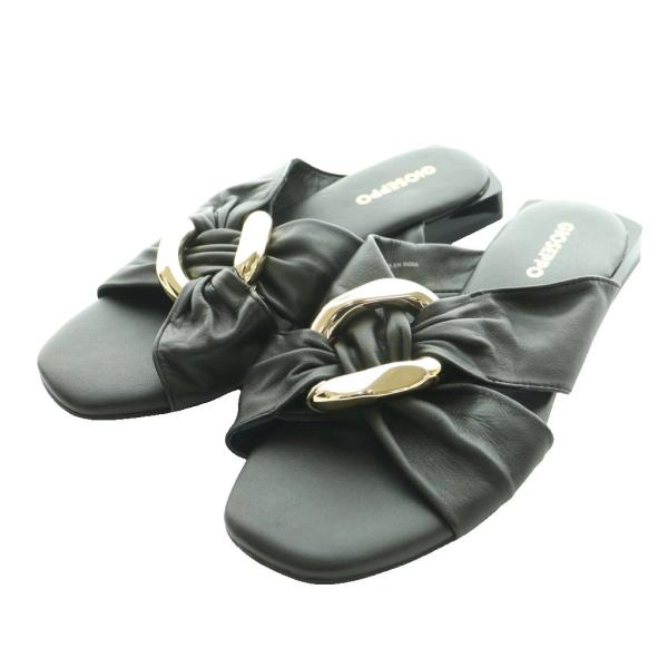 ジオセッポ GIOSEPPO キリンリーサンダル KILLINGLY SANDAL 37 黒 ブラック /SS ■OS レディース【表記サイズ】37(23.5cm)【実寸サイズ】ヒールの高さ：約1.8cm　最大幅：約9.5cm　　【色】黒 ...