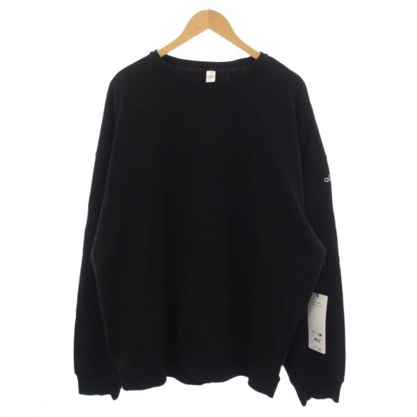 未使用品 アロー alo CHILL CREWNECK PULLOVER カットソー 長袖 クルーネック L 黒 M3207R /BM メンズ【表記サイズ】L【実寸サイズ】肩幅：69cm　身幅：72cm　着丈：74cm　袖丈：59cm　　【...