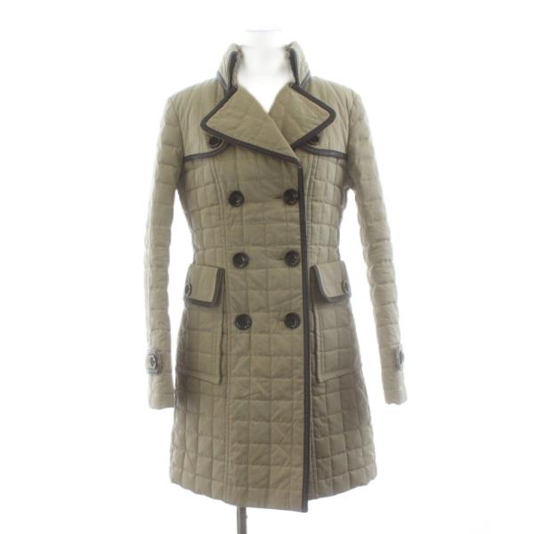 バーバリーブラックレーベル BURBERRY BLACK LABEL ダウンコート ロング キルティング ダブル 38 ベージュ D5F20-021-52【ブランド】バーバリーブラックレーベル BURBERRY BLACK LABEL【表記...