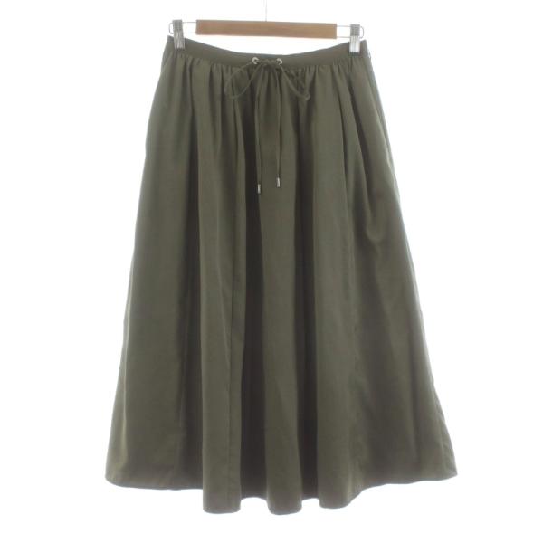 モラビト MORABITO BLANC フレアスカート ミモレ ロング 38 カーキ 2103-41212 /KU レディース【ブランド】モラビト MORABITO【表記サイズ】38【実寸サイズ】ウエスト：64cm　ヒップ：100cm　スカ...
