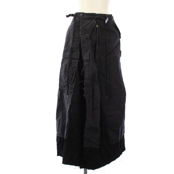 ミハラヤスヒロ MIHARA YASUHIRO メゾン Maison 23SS Deconstructed Cargo Skirt スカート ロング 38 黒 B10SK151 /TK レディース【ブランド】ミハラヤスヒロ MIHARA Y...