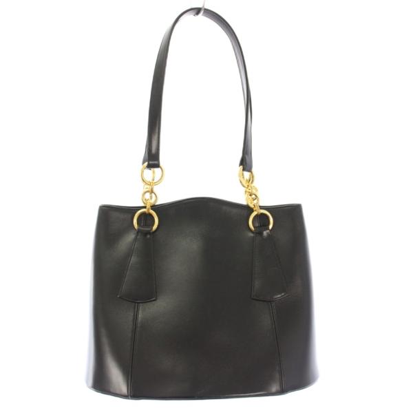 ルノーペルグリーノ RENAUD PELLEGRINO ハンドバッグ レザー チェーン 切替 バイカラー 黒 ブラック ゴールドカラー /BB レディース【実寸サイズ】持ち手の長さ：51cm　ヨコ：32cm　タテ：22.5cm　マチ：17....