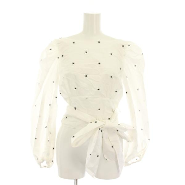 マックスマーラ ウィークエンドライン MAX MARA WEEKEND LINE シャツ ブラウス 36 白 ホワイト 長袖 星柄 ラップデザイン 511101256【ブランド】マックスマーラ ウィークエンドライン MAX MARA WEE...