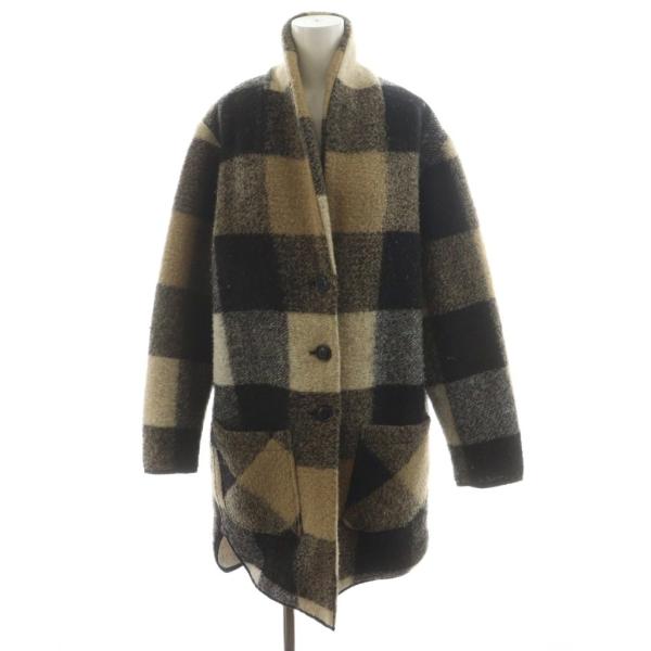 ウールリッチ WOOLRICH コート ロング丈 チェック柄 ウール アウター S ベージュ 黒 ブラック /AN38 レディース【ブランド】ウールリッチ WOOLRICH【表記サイズ】S【実寸サイズ】身幅：約56cm　着丈：約89cm　ゆ...