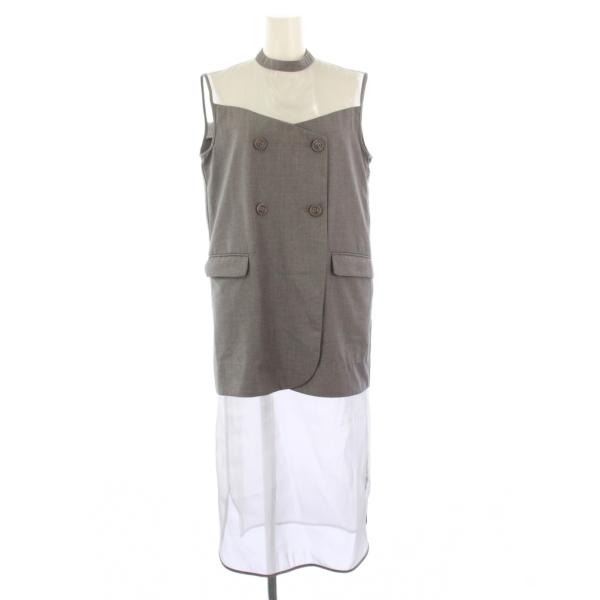 アメリヴィンテージ Ameri VINTAGE MEDI JACKET DOCKING SHEER ノースリーブジャケット シアー S グレー 02210530690 /KH レディース【ブランド】アメリヴィンテージ Ameri VINTA...