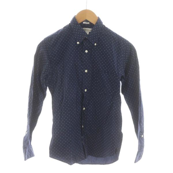 インディビジュアライズドシャツ INDIVIDUALIZED SHIRTS カジュアルシャツ 長袖 14/30 紺 ネイビー ドット柄 /RR メンズ【ブランド】インディビジュアライズドシャツ INDIVIDUALIZED SHIRTS【表...