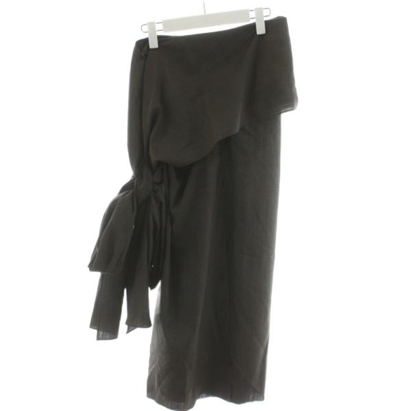 未使用品 ブリル BRILL ラップディティールスカート フレアスカート ロング 36 茶 ブラウン BR25SS5005 /AN62 レディース【表記サイズ】36【実寸サイズ】ウエスト：約70cm　ヒップ：約96cm　スカート丈：約93c...