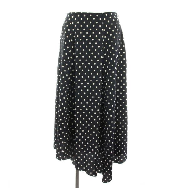 セオリー POLKA DOT PRINT ASYM FLARE SK フレアスカート 変形 マキシ ロング 水玉 ドット 00 紺 ネイビー 01-1107304-897-698 /HN【ブランド】セオリー Theory【表記サイズ】00【...