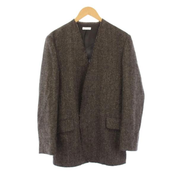 ジェミニ GEMINI 23AW ノーカラージャケット ツイード F グレー WGZ1032107A0008 /KH レディース【表記サイズ】F【実寸サイズ】肩幅：40cm　身幅：54cm　着丈：74cm　袖丈：59cm　　【素材】表地 毛...