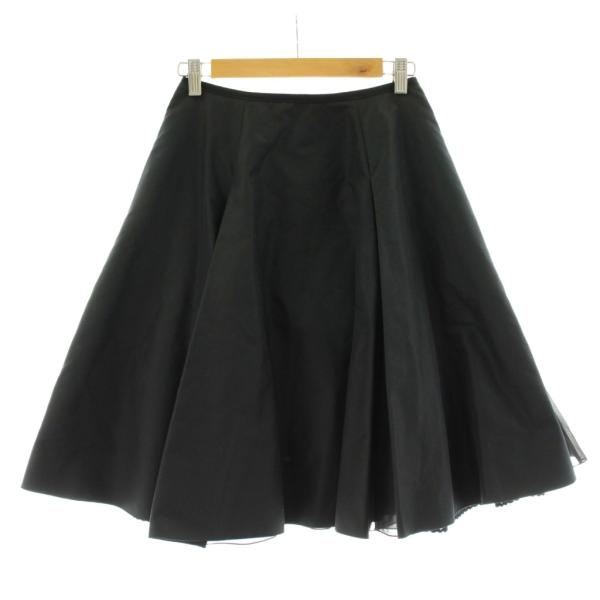 デイジーリンフォクシー DAISY LIN For FOXEY フレアスカート ひざ丈 切替 シルク 38 黒 ブラック 32779 /KU レディース【ブランド】デイジーリンフォクシー DAISY LIN For FOXEY【表記サイズ】...