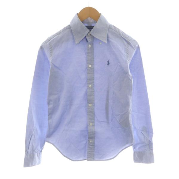 ラルフローレン RALPH LAUREN シャツ ブラウス 長袖 ロゴ 刺繍 4 水色 ライトブルー /AN24 レディース【ブランド】ラルフローレン RALPH LAUREN【表記サイズ】4【実寸サイズ】肩幅：約37cm　身幅：約44cm...