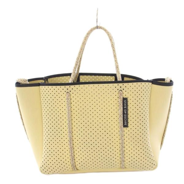 ステイトオブエスケープ STATE OF ESCAPE 2WAY ハンドバッグ ショルダーバッグ ロゴ パンチング加工 ベージュ /BB レディース【ブランド】ステイトオブエスケープ STATE OF ESCAPE【実寸サイズ】持ち手の長さ...