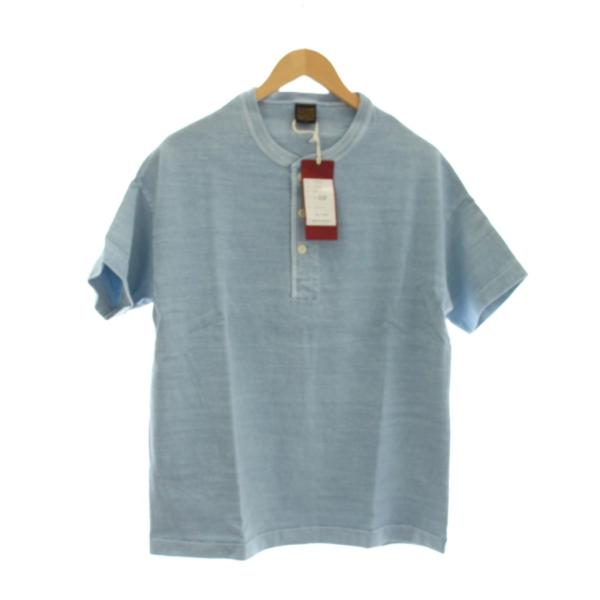 未使用品 アボンタージ A VONTADE Tシャツ S 水色 無地 ヘンリーネック 半袖 /JP メンズ【ブランド】アボンタージ A VONTADE【表記サイズ】S【実寸サイズ】肩幅：約53cm　身幅：約53cm　着丈：約68.5cm　袖...