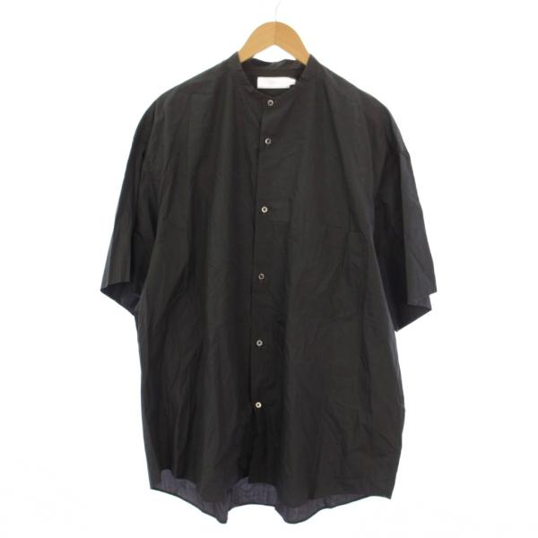 グラフペーパー 22SS Broad Oversized S/S Band Collar Shirt オーバーサイズシャツ 半袖 バンドカラー F グレー GM221-50117B /KH【ブランド】グラフペーパー Graphpaper【表...