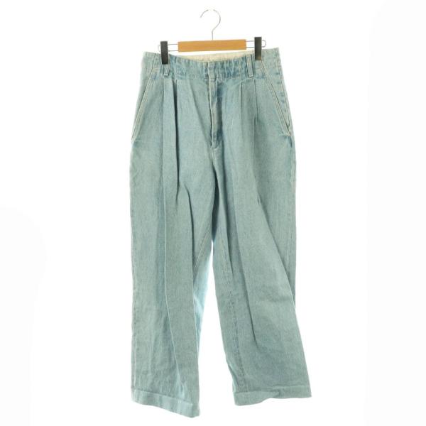 スローブ イエナ SLOBE IENA  LeDenim コットンリネンデニム ジーンズ 40 ライトブルー /DO レディース【ブランド】スローブ イエナ SLOBE IENA 【表記サイズ】40【実寸サイズ】ウエスト：70cm　もも幅：...