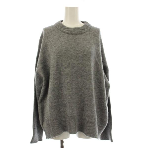 EMMACULATE エマキュレイト ニット セーター ウール F グレー 無地 ラウンドネック 長袖 /JP レディース【表記サイズ】F【実寸サイズ】肩幅：約59cm　身幅：約61cm　袖丈：約48.5cm　着丈：約61cm　　【素材】毛...