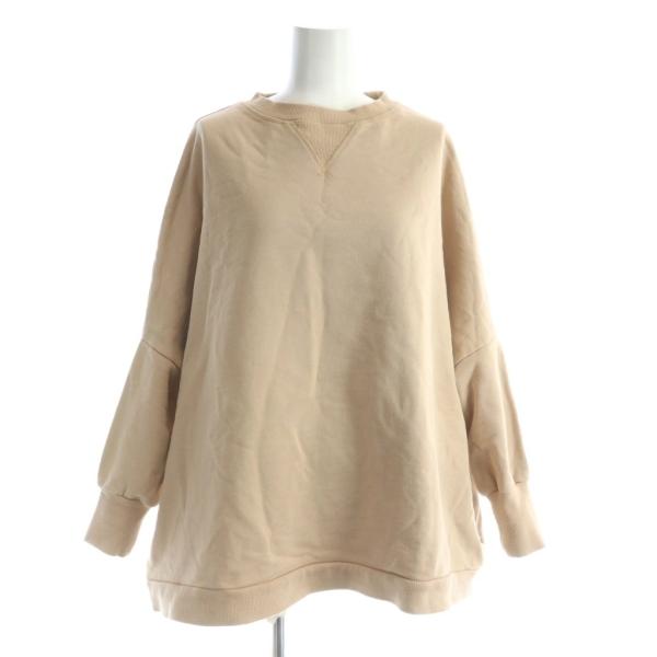 アビィ avie トレーナー 38 ベージュ 長袖 ラウンドネック V字ステッチ /AP レディース【ブランド】アビィ avie【表記サイズ】38【実寸サイズ】肩幅：約76cm　身幅：約73cm　着丈：約62cm　袖丈：約28.5cm　　【...