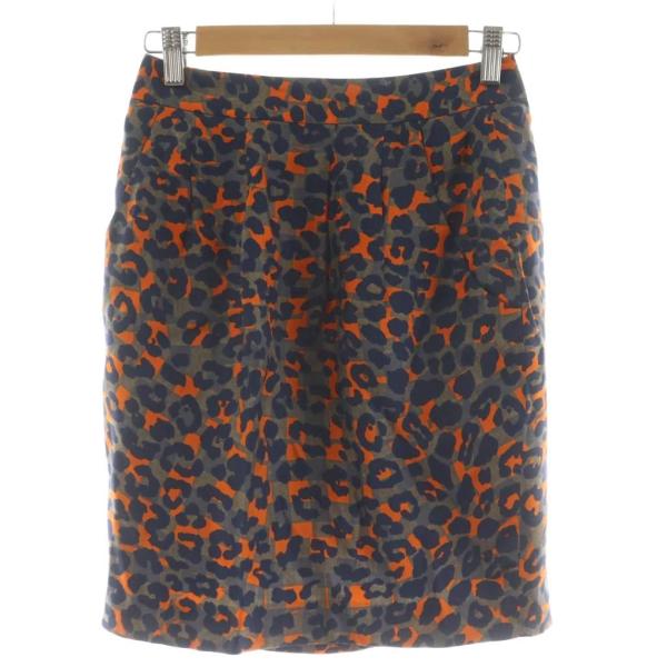 ヒューゴボス HUGO BOSS スカート 絹 シルク IT36 マルチカラー アニマル柄 ひざ丈 /NS レディース【ブランド】ヒューゴボス HUGO BOSS【表記サイズ】IT36【実寸サイズ】ウエスト：62cm　ヒップ：-cm　スカー...