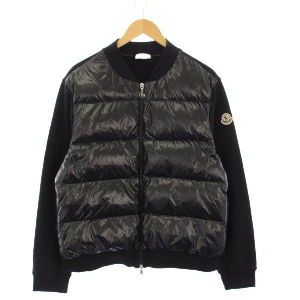 モンクレール MONCLER 23AW MAGLIA APERTA CON ZIP UP ダウン切替カーディガン 長袖 M 黒 I20938G00029 /KH 【ブランド】モンクレール MONCLER【表記サイズ】M【実寸サイズ】肩幅：4...