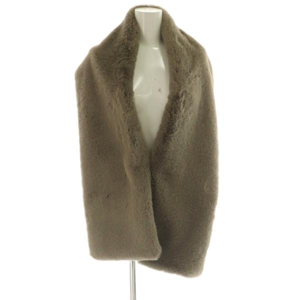ミーリー MERI マフラー フェイクファー グレージュ /MI レディース【表記サイズ】表記なし【実寸サイズ】全長（フリンジ含まず）：162cm　幅：21cm　　【素材】フェイクファー【色】グレージュ【状態】使用感が少なく、かなり状態の良...