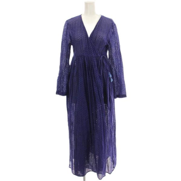 ヌキテパ NE QUITTEZ PAS! ラップワンピース レース 長袖 ロング F 青 ブルー 011191813AO /☆G レディース【ブランド】ヌキテパ NE QUITTEZ PAS!【表記サイズ】F/実寸サイズをご参考ください【実...