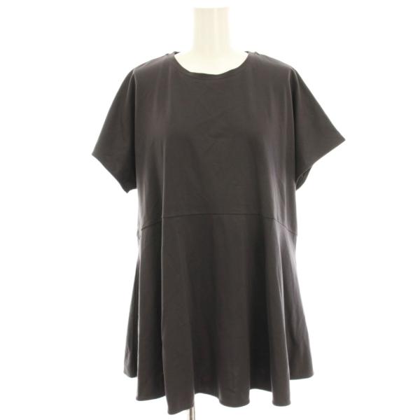 未使用品 アンフィーロ UNFILO タグ付き 24AW BEAUTY FORM ペプラムＴシャツ カットソー 半袖 XXL チャコールグレー KKURCM0450 /HN レディース【ブランド】アンフィーロ UNFILO【表記サイズ】XX...