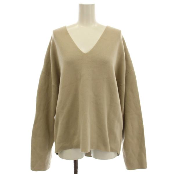 プラージュ Plage 24SS Vネック ニット コットン 長袖 F ベージュ 24080922300010 /☆G 【ブランド】プラージュ Plage【表記サイズ】F/実寸サイズをご参考ください【実寸サイズ】肩幅：58cm　身幅：57c...