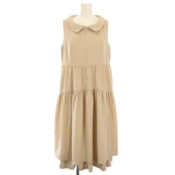 レジーナリスレ REGINA RISURRE ワンピース ロング ノースリーブ ティアード 40-42 ベージュ /TK レディース【表記サイズ】40-42【実寸サイズ】肩幅：35cm　身幅：45cm　袖丈：-cm　総丈：106cm　　【素...