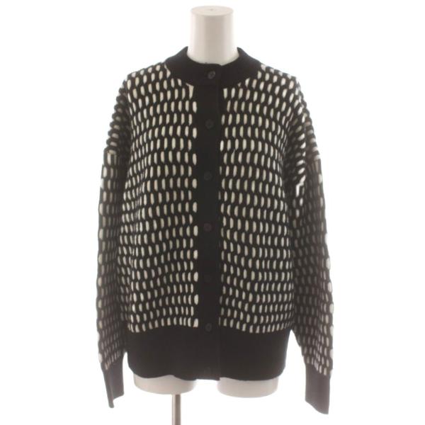 セオリー Theory 22AW LANA CASH PLAITED CABLE CARD カーディガン ウール カシミヤ混 S 黒 ブラック 白 ホワイト 2403706 /AN49【ブランド】セオリー Theory【表記サイズ】S【実寸...