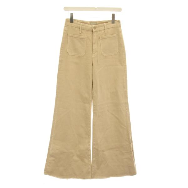 マザー mother THE PATCH POCKET ROLLER FRAY デニムパンツ ワイド フレア カットオフ 26 ベージュ /YM レディース【ブランド】マザー mother【表記サイズ】26【実寸サイズ】ウエスト：68cm　...
