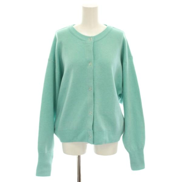未使用品 シテン CITEN スウェットライクニットカーディガン クルーネック 長袖 タグ付き FREE 水色 4228-6-000000 レディース【表記サイズ】FREE【実寸サイズ】肩幅：約53cm　身幅：約60cm　着丈：約53cm　...