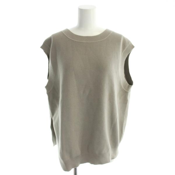 セオリーリュクス theory luxe 23AW FULTON JURI ニット セーター 38 グレー 無地 ラウンドネック ノースリーブ /AP レディース【ブランド】セオリーリュクス theory luxe【表記サイズ】38【実寸サ...