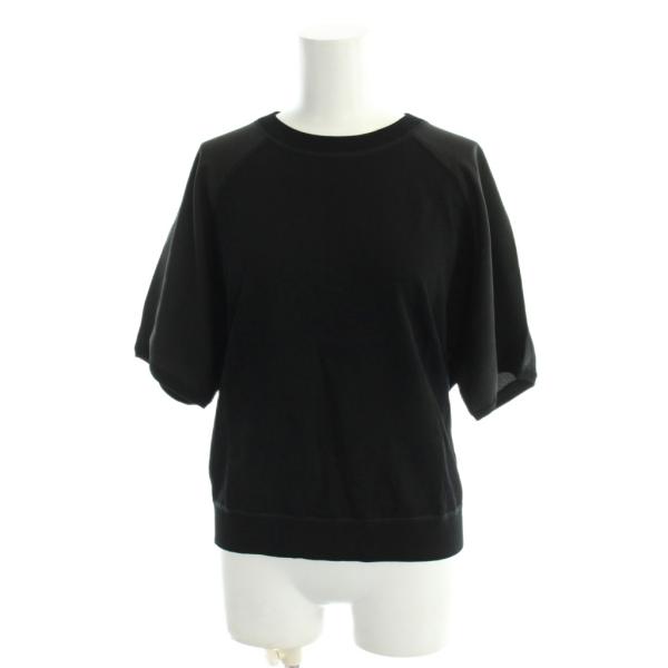 セオリー Theory 23SS COMPACT CREPE RAGLAN SLV PO カットソー S 黒 ブラック ラウンドネック ラグランスリーブ 半袖 /AP レディース【ブランド】セオリー Theory【表記サイズ】S【実寸サイズ...