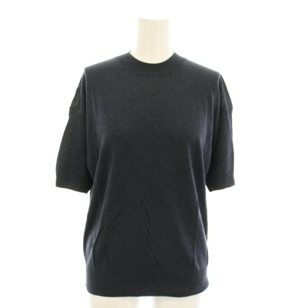 セオリー Theory LUXE SILK SS EASY PO カットソー ニット クルーネック 半袖 薄手 絹 シルク S 紺 01-2301700-770-902 レディース【ブランド】セオリー Theory【表記サイズ】S【実寸サイ...