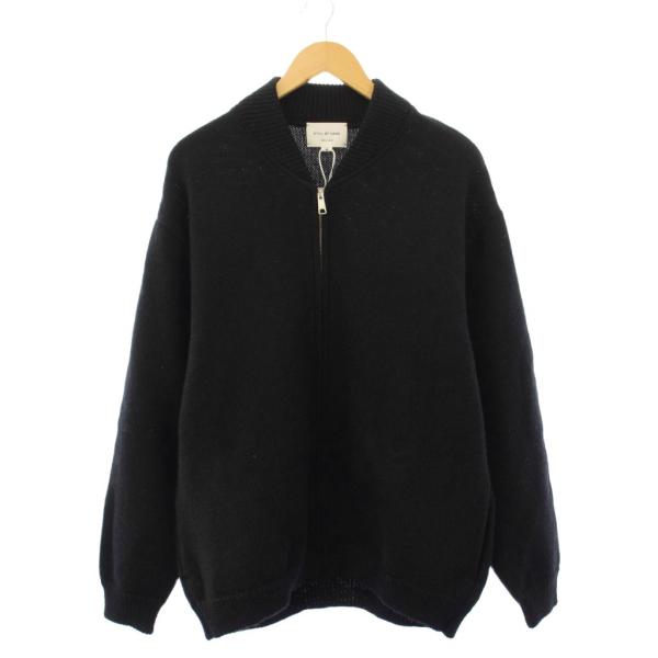 未使用品 スティルバイハンド STILL BY HAND MA-1ライクニットブルゾン ジャケット アウター ジップアップ ワンカラー ウール 48 黒【ブランド】スティルバイハンド STILL BY HAND【表記サイズ】48【実寸サイズ...