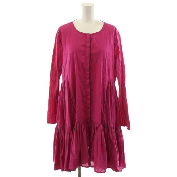 マーレット Merlette Merlette SOLIMAN ティアードワンピース 長袖 ひざ丈 コットン XS ピンク 75NI2L /AN69 レディース【ブランド】マーレット Merlette【表記サイズ】XS【実寸サイズ】肩幅：約...