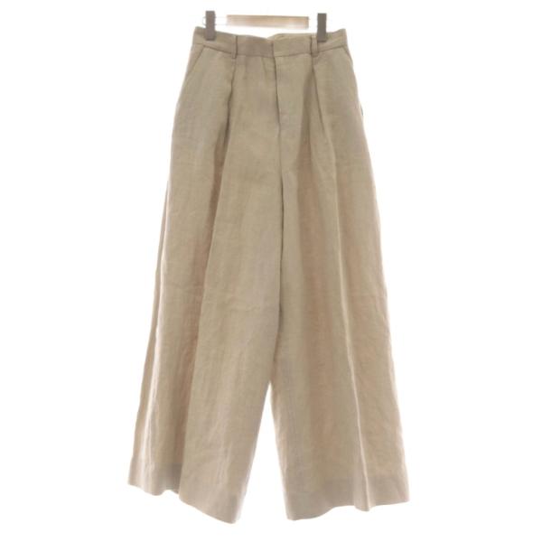シーズンスタイルラボ SEASON STYLE LAB パンツ 麻 リネン ワイド 38 ベージュ タック /AU レディース【ブランド】シーズンスタイルラボ SEASON STYLE LAB【表記サイズ】38【実寸サイズ】ウエスト：約68...